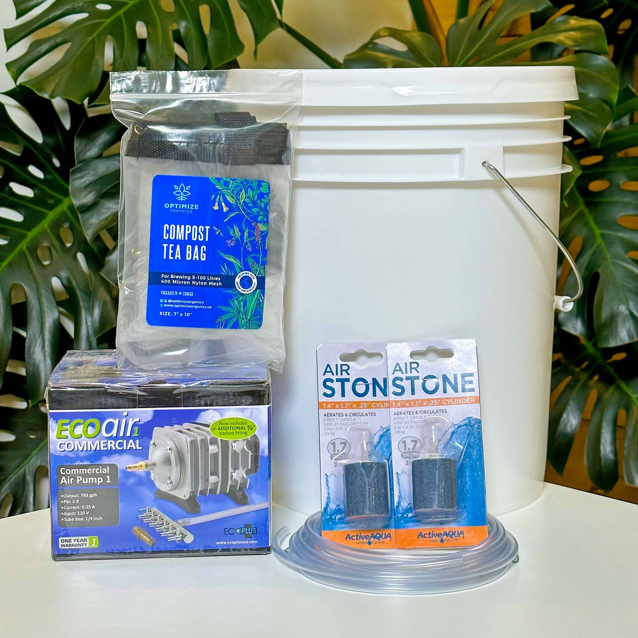 Compost Tea Equipment Kit | 5 Gal / 18.9L Brewer Setup – Optimize ...